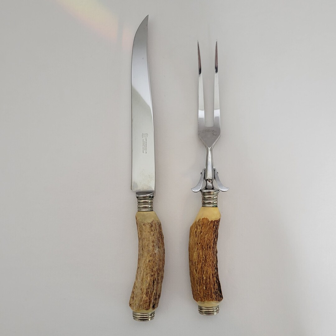 Vintage Anton Wingen Jr Solingen Rostfrei Othello Stag Handled Carving ...