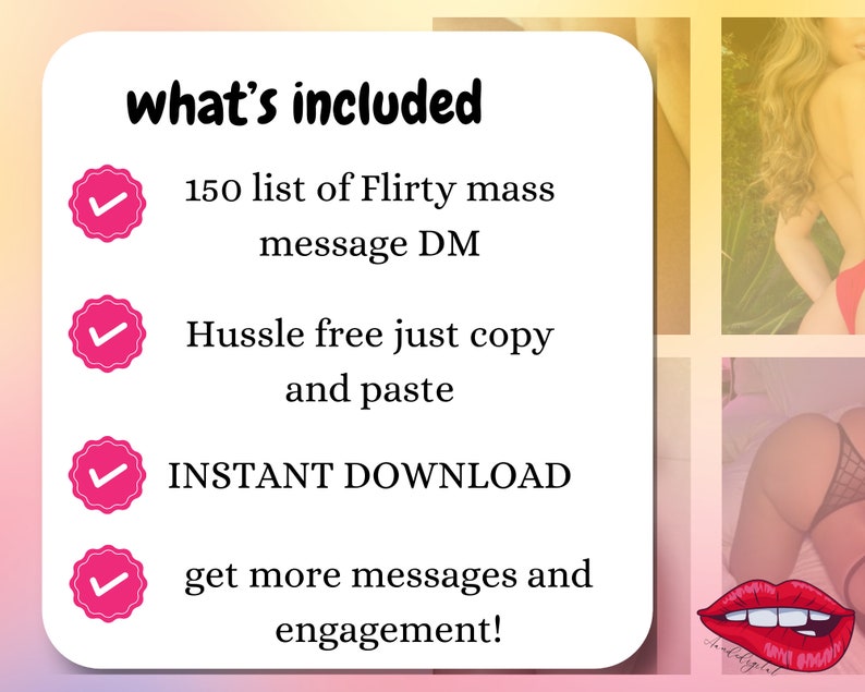 150 Onlyfans Flirty Mass Message | Caption for Sexter and Agency ...