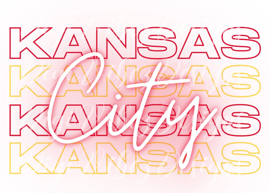 Kansas City Red Yellow Glow PNG Digital Download - Etsy