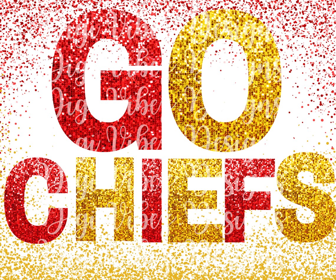 Go Chiefs Sequin Glitter PNG Digital Download - Etsy
