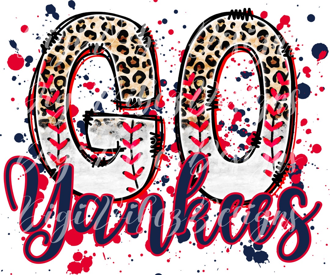 Go Yankees Leopard Baseball PNG Digital Download - Etsy