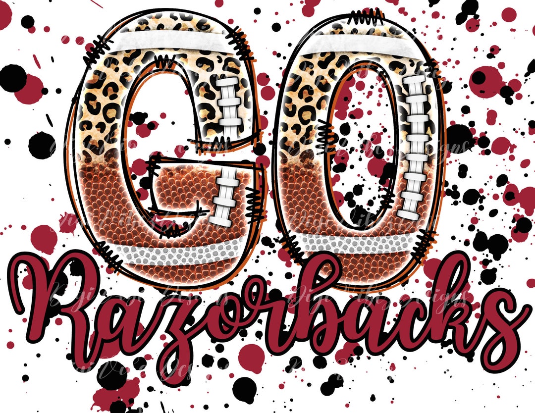 Leopard Football Splatter Go Razorbacks PNG Instant Digital Download - Etsy