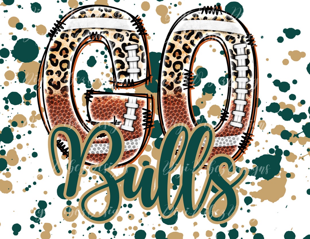 Leopard Football Splatter Go Bulls PNG Instant Digital Download - Etsy
