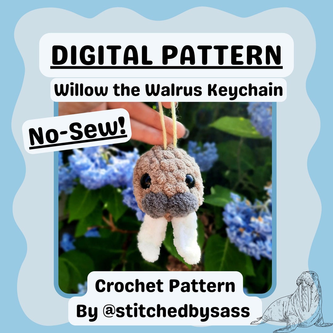 Willow the Walrus Keychain Crochet Pattern - Etsy