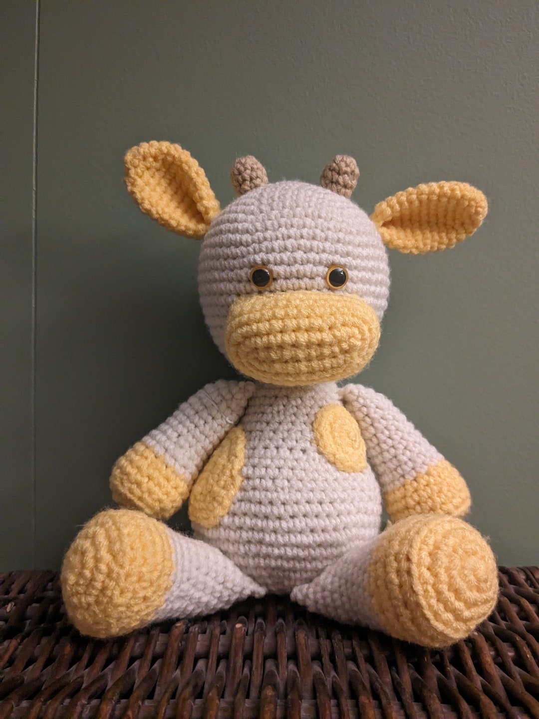 Crochet Cow Stuffy Cow Stuffy Amigurumi Cow Cow Stuffed Animal - Etsy