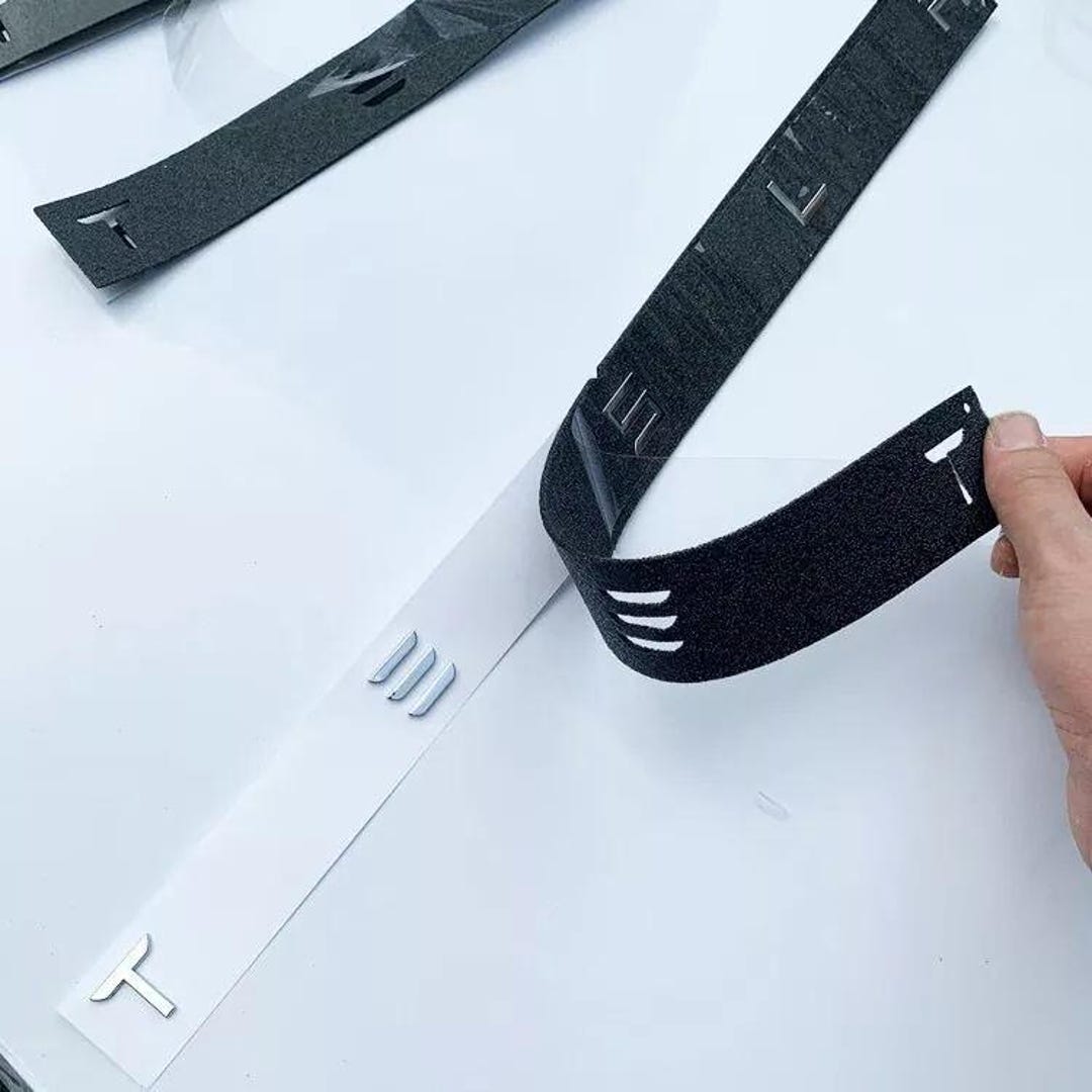 TESLA Letters Silver Emblem Rear Tailgate Lettering - Etsy