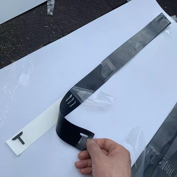 TESLA Letters Matte Black Back Emblem Rear Tailgate Lettering - Etsy