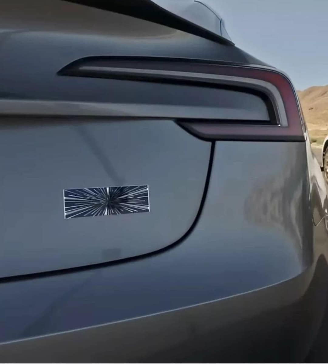 TESLA Model 3 Performance Emblem PLAID Logo Badge Black Model OEM Size ...