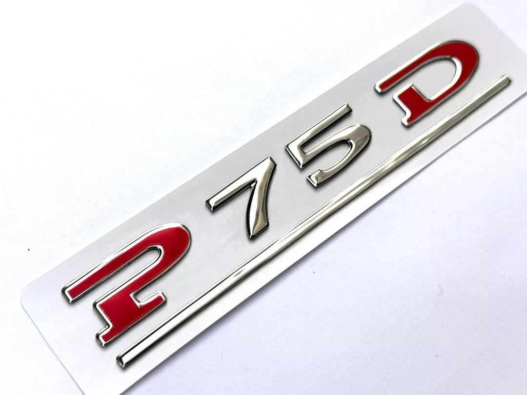 Genuine TESLA P75D Emblem Logo Badge OEM Size - Etsy