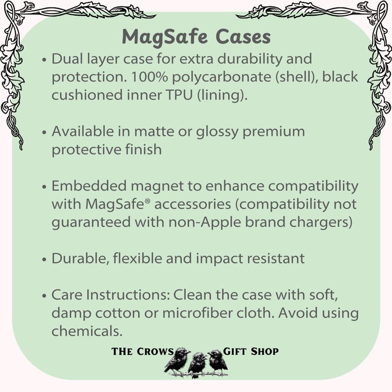 Black Floral iPhone 17 16 15 14 13 Mini Pro Max Plus Air Magsafe Case ...