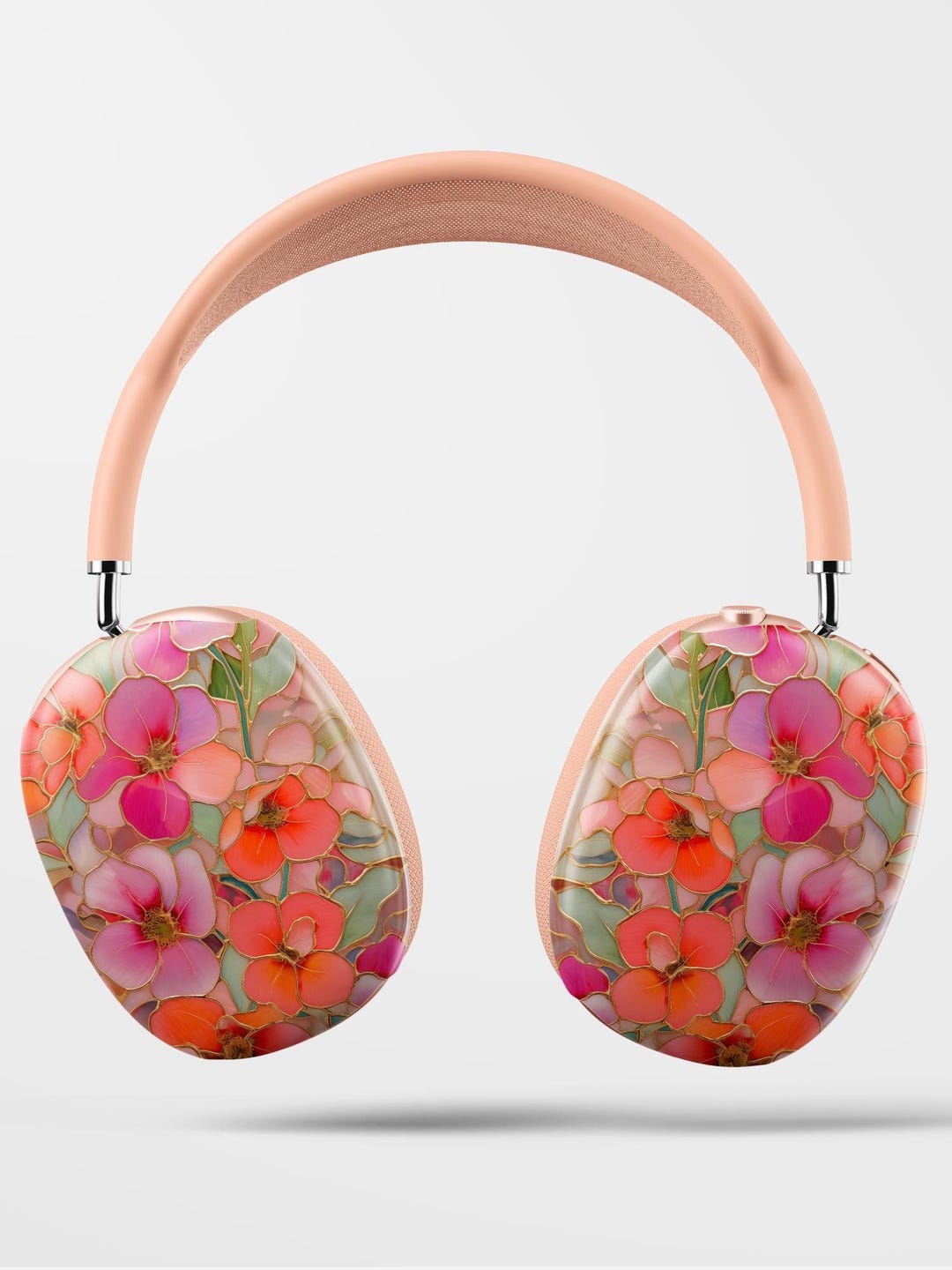 Pink Floral AirPod Max Covers - Snap on Cases - Etsy