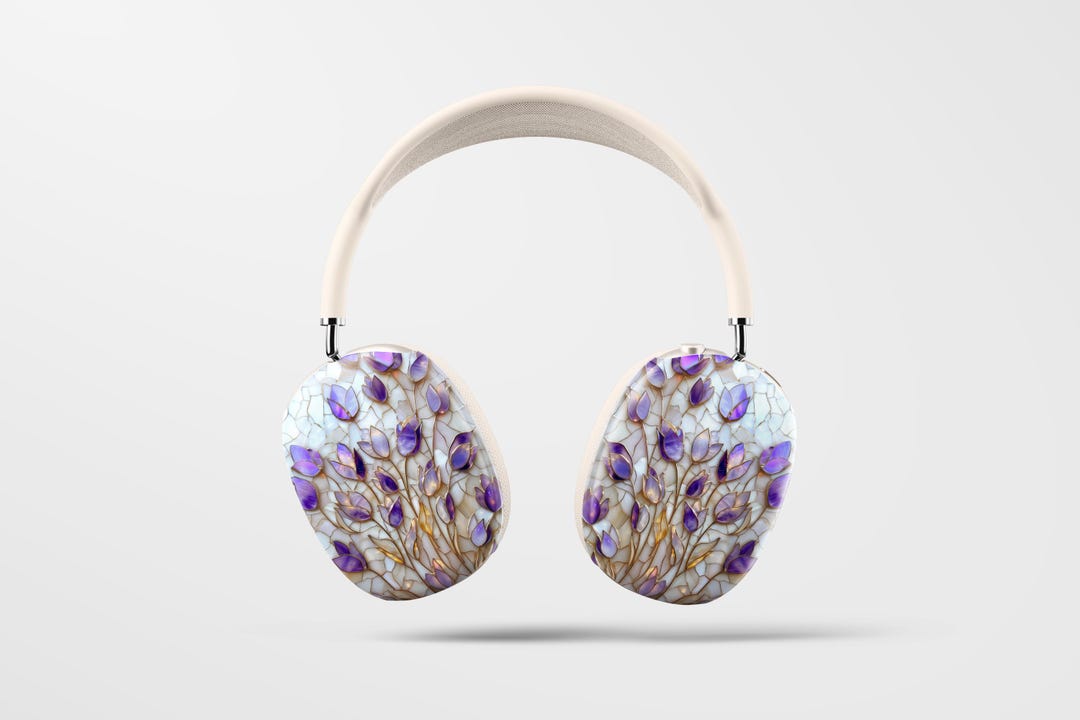 Purple Tulips AirPod Max Covers - Snap on Floral Headphone Shells ...