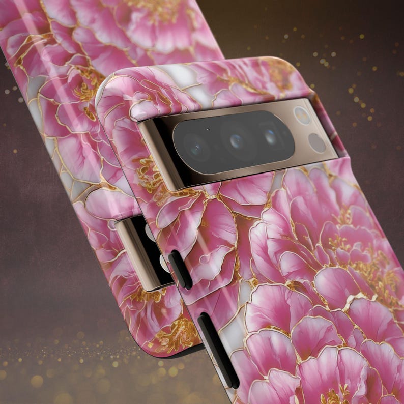 Pink Peonies Floral Tough Phone Case - iPhone Galaxy Pixel - Spring ...