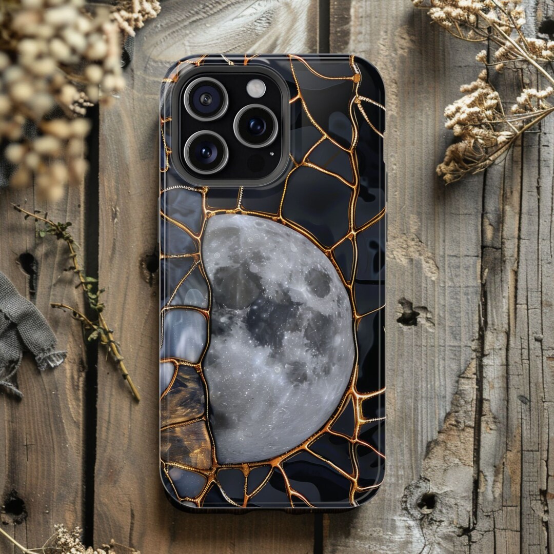 The Moon Stained Glass Magsafe Phone Case, iPhone 13 14 15 Mini Pro Max ...