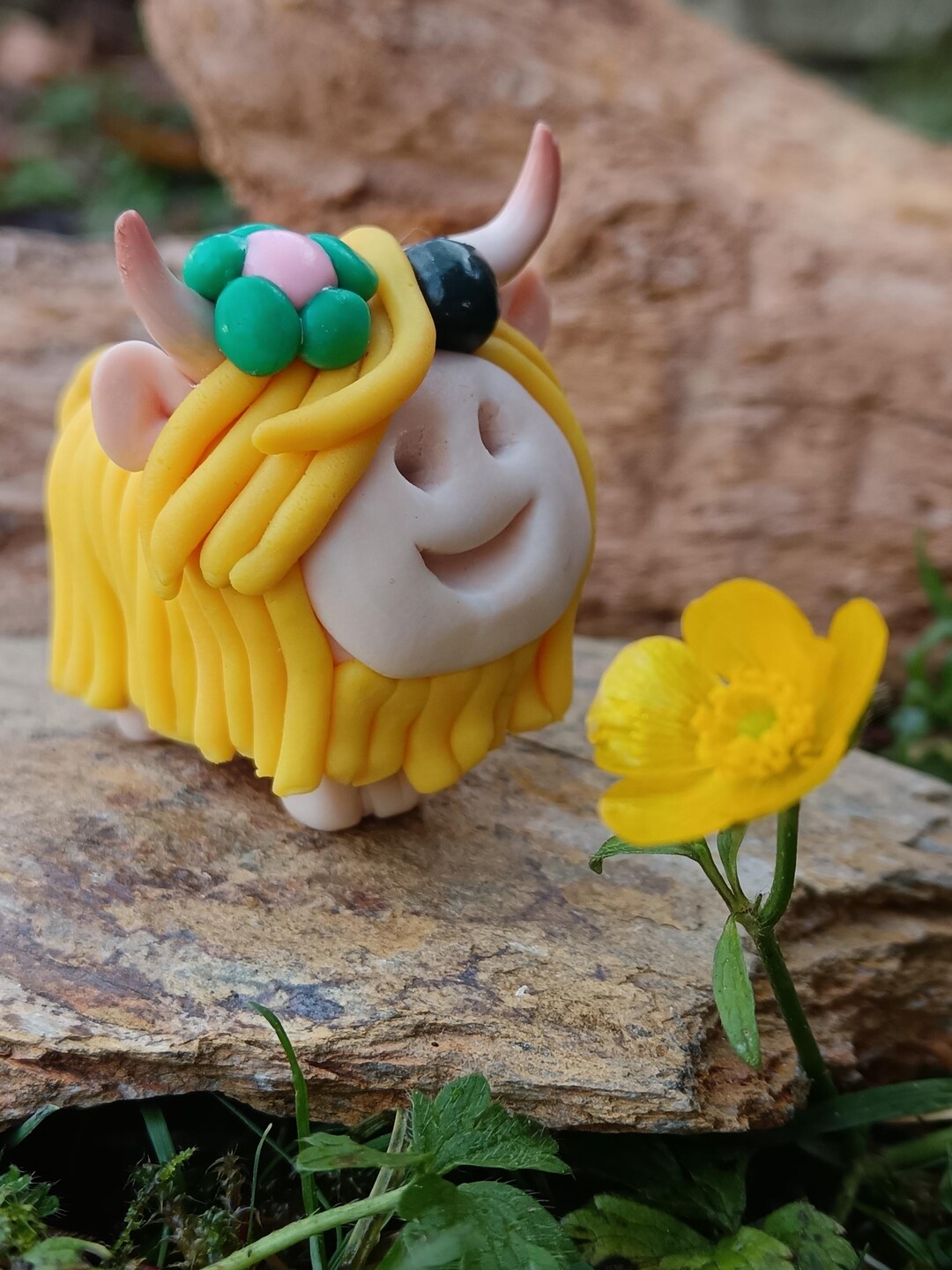 Yellow Highland Cow, Handmade in the Highlands, Scottish Gifts, Heilan ...