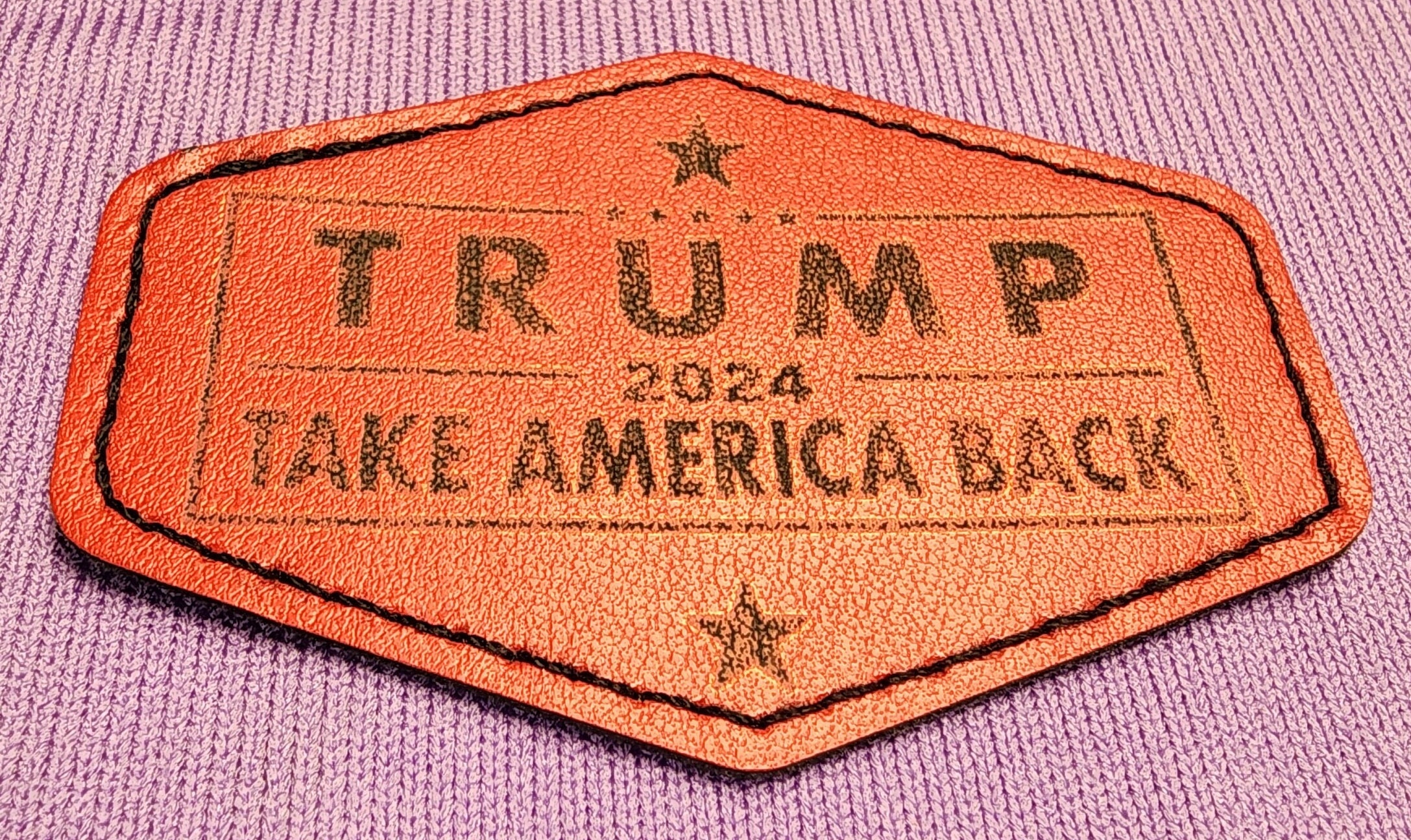 Trump 2024 Leather Engraved Heat Transfer Patch 3inx2in - Etsy