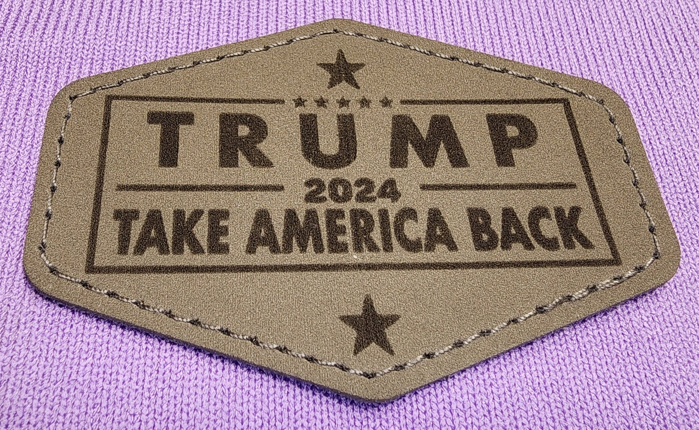 Trump 2024 Leather Engraved Heat Transfer Patch 3inx2in - Etsy