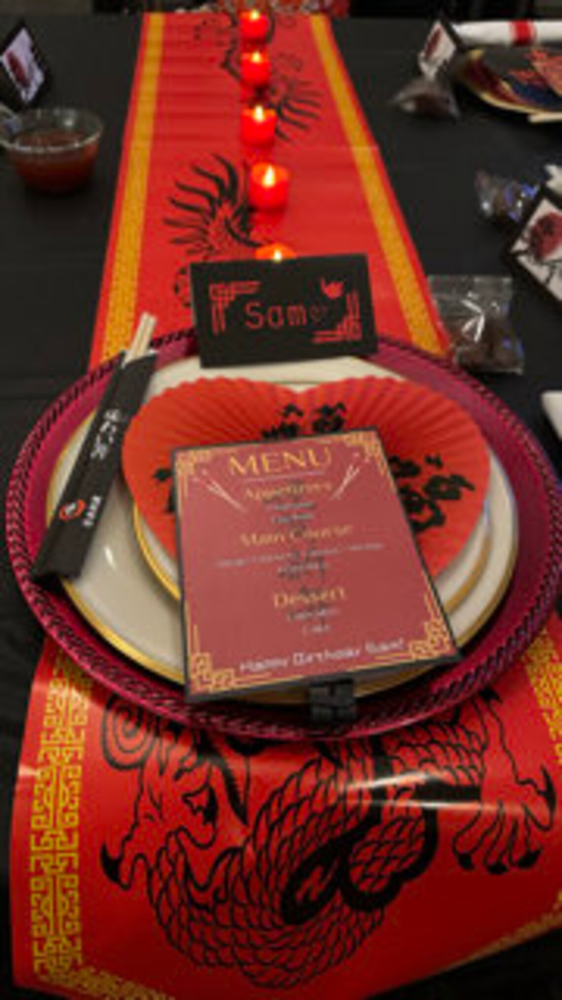 Placecard Menu Hibachi Editable Template Printable - Etsy