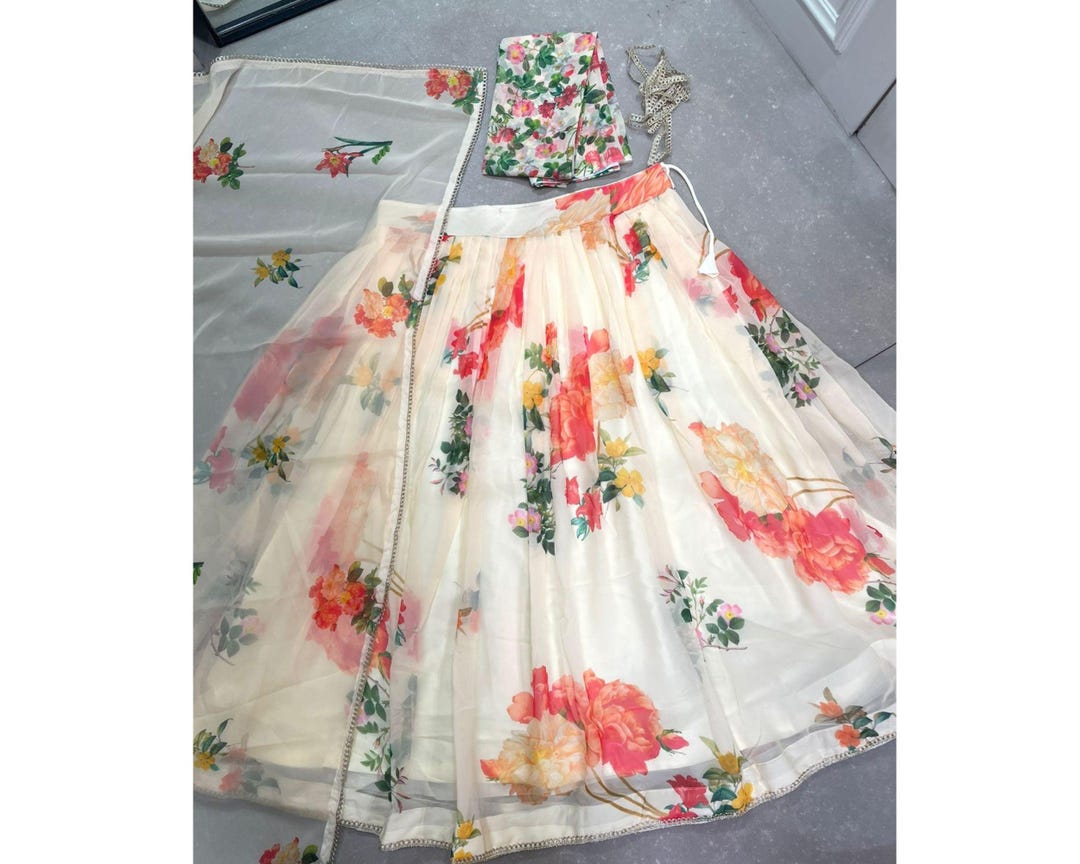 Exclusive Floral Lehenga Choli 3pc Set Partywear Lengha Choli Wedding ...