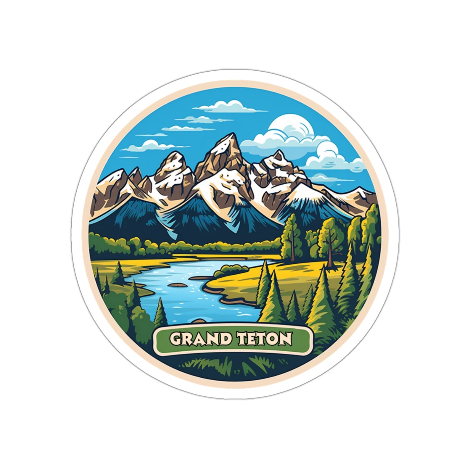 Grand Teton National Park Sticker - Vinyl Sticker #1 - Etsy