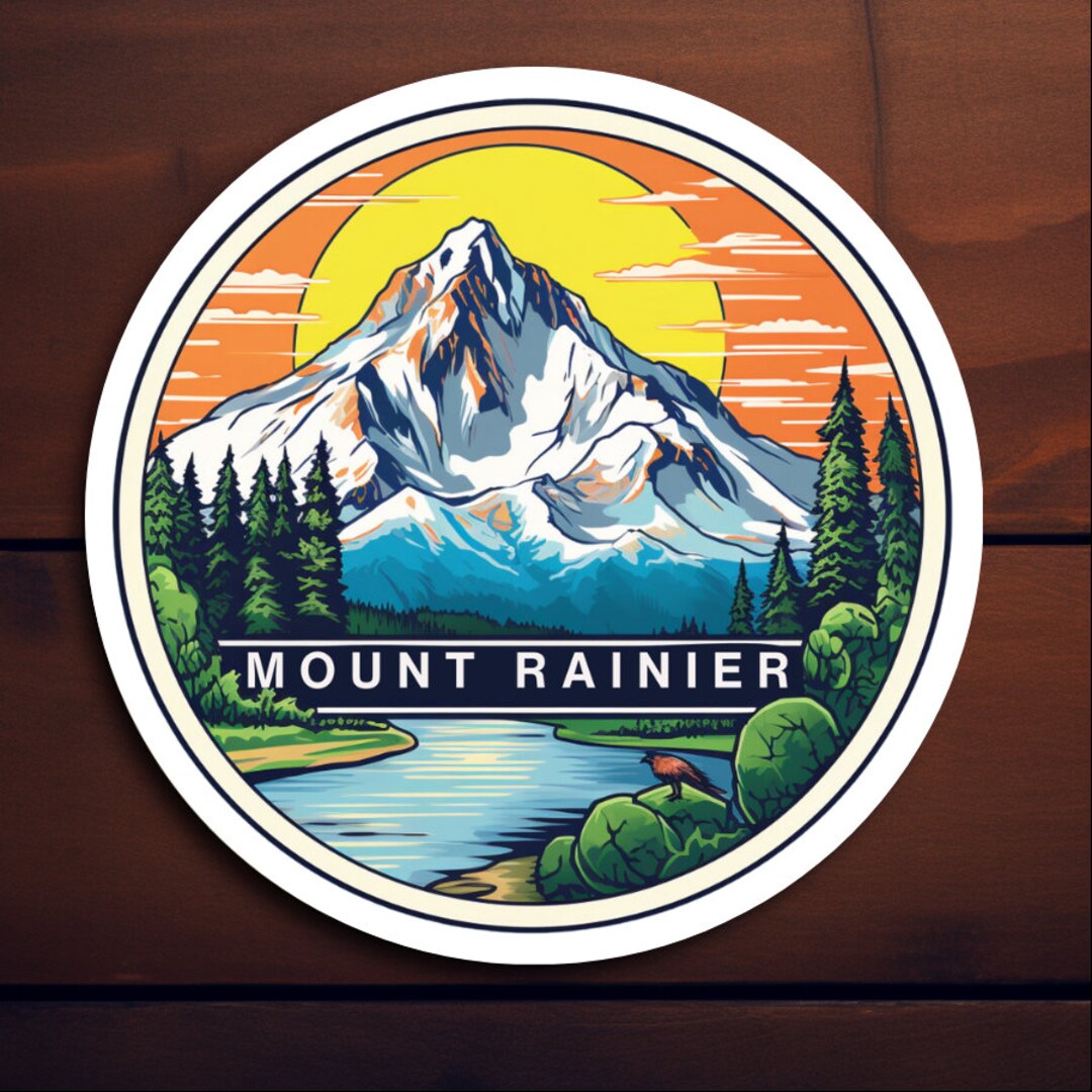 Mount Rainier National Park Sticker - Vinyl Sticker #2 - Etsy