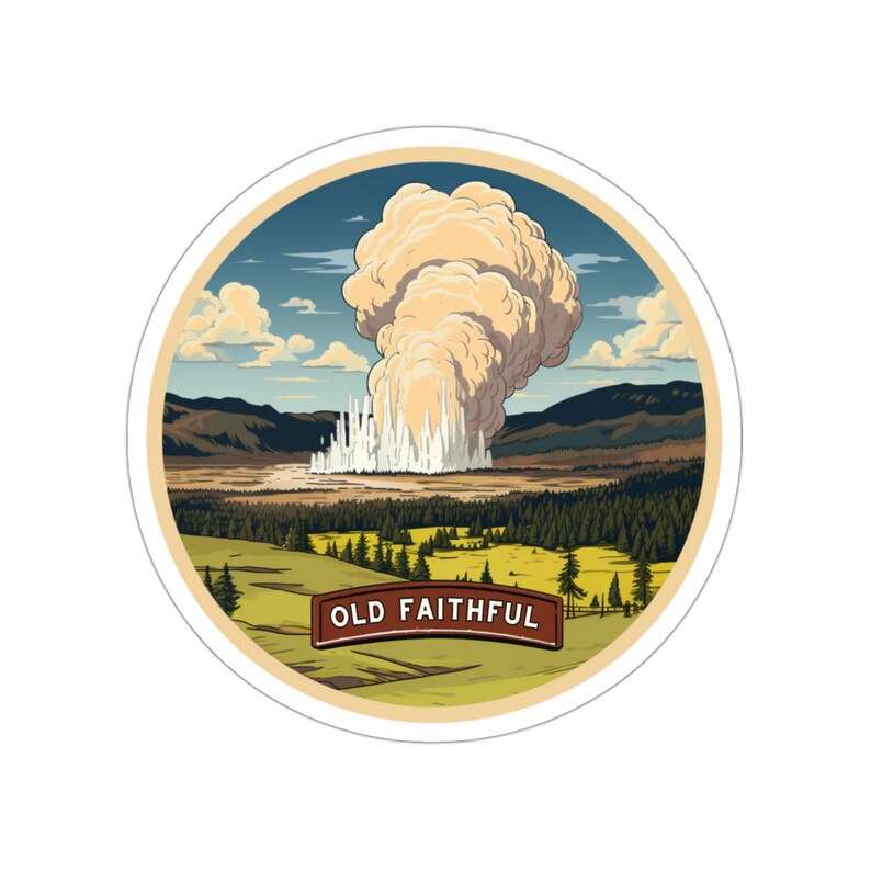 Yellowstone Old Faithful Sticker - Vinyl Sticker #1 - Etsy