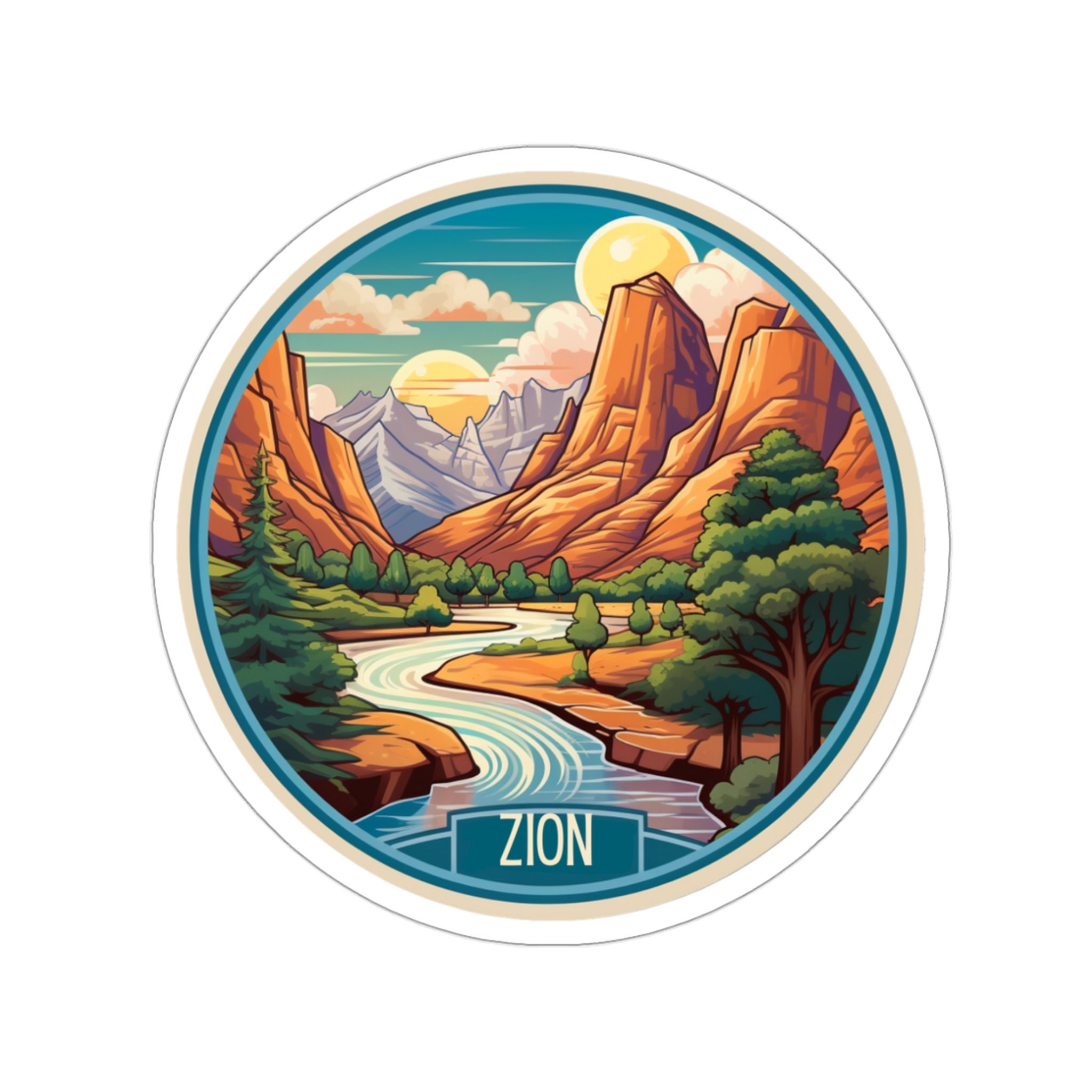 Zion National Park Sticker - Vinyl Sticker #1 - Etsy