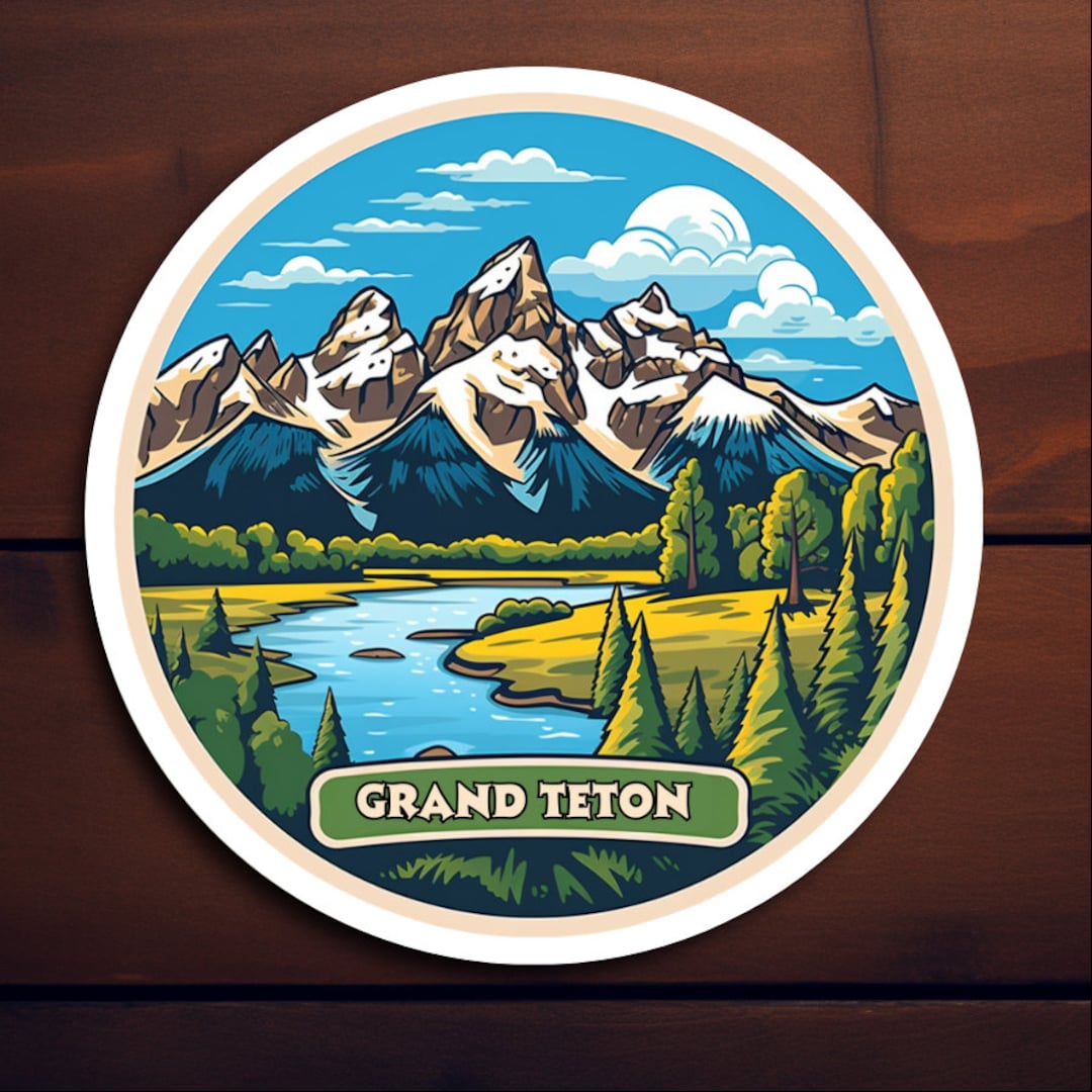 Grand Teton National Park Sticker - Vinyl Sticker #1 - Etsy