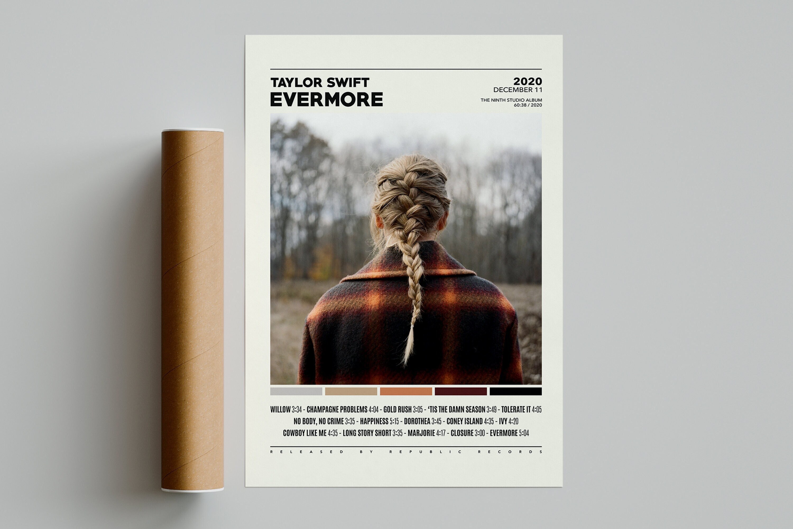 Taylor Swift Posters / Evermore Poster / Album Cover Poster - Etsy