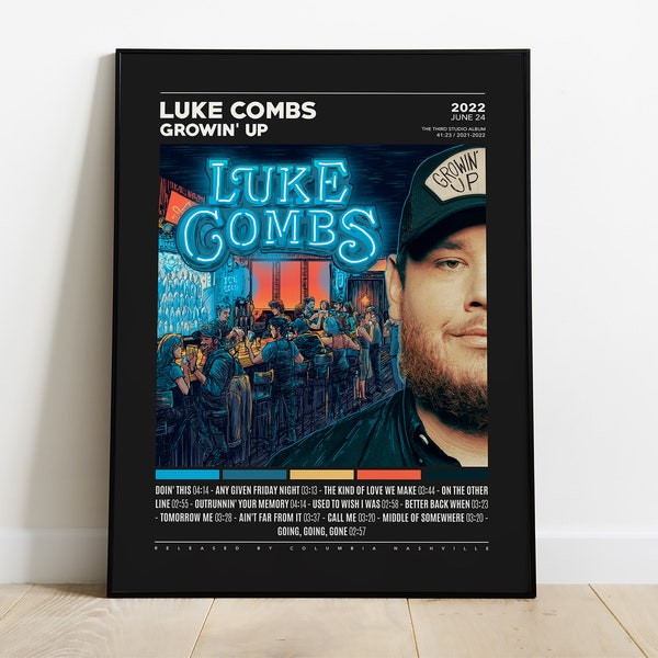 Luke Combs Cover Poster - Etsy