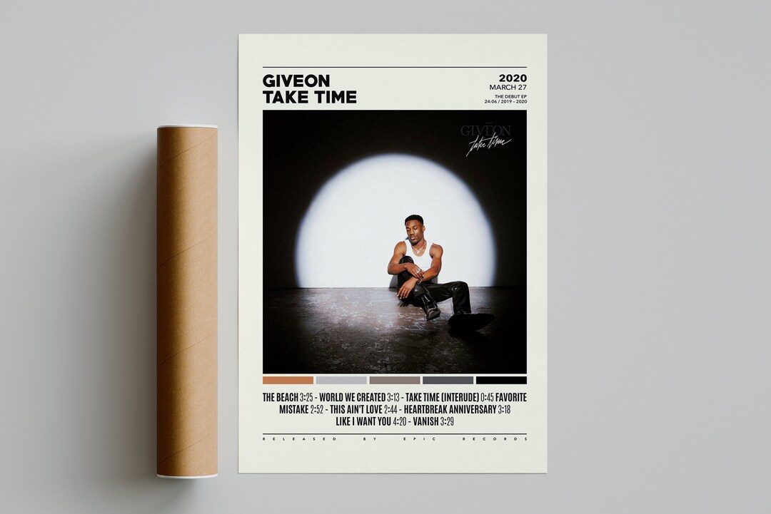 Giveon Posters / Take Time Poster / Blonde Tracklist / Album - Etsy