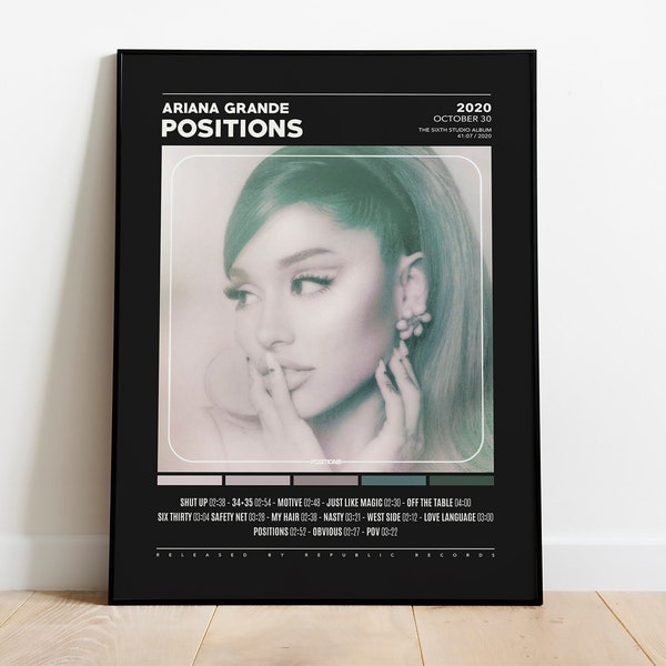 Ariana Poster Positions - Etsy