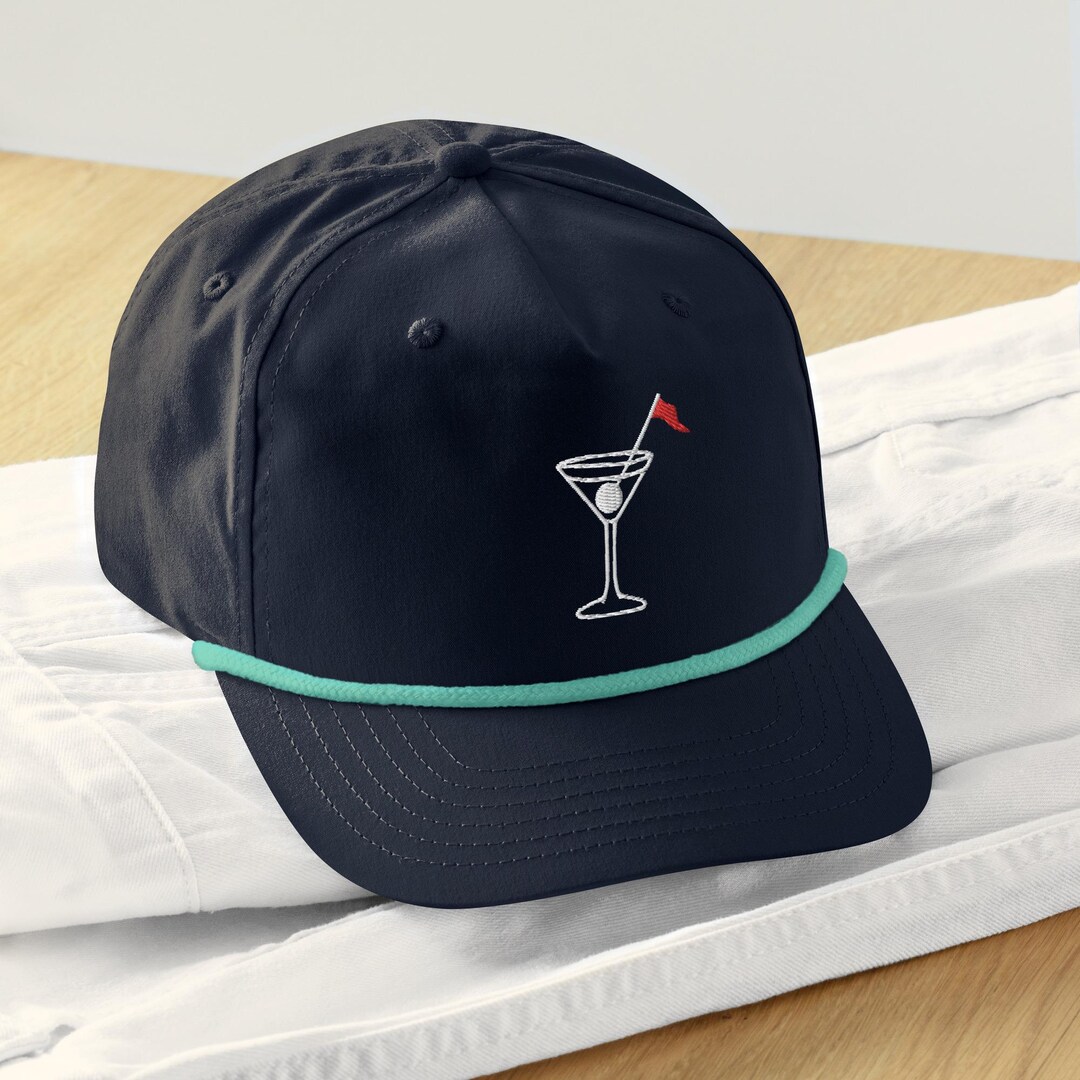 Golf Rope Hat, Embroidered Golf Hat, Drinking Golf Hat, Dirty Martini ...