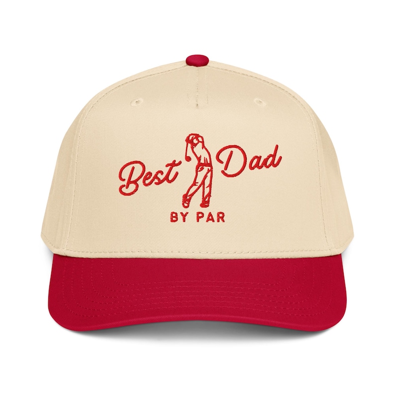Embroidered Best Dad by Par Hat, Dad Golf Gift, Two Tone Dad Hat, New ...