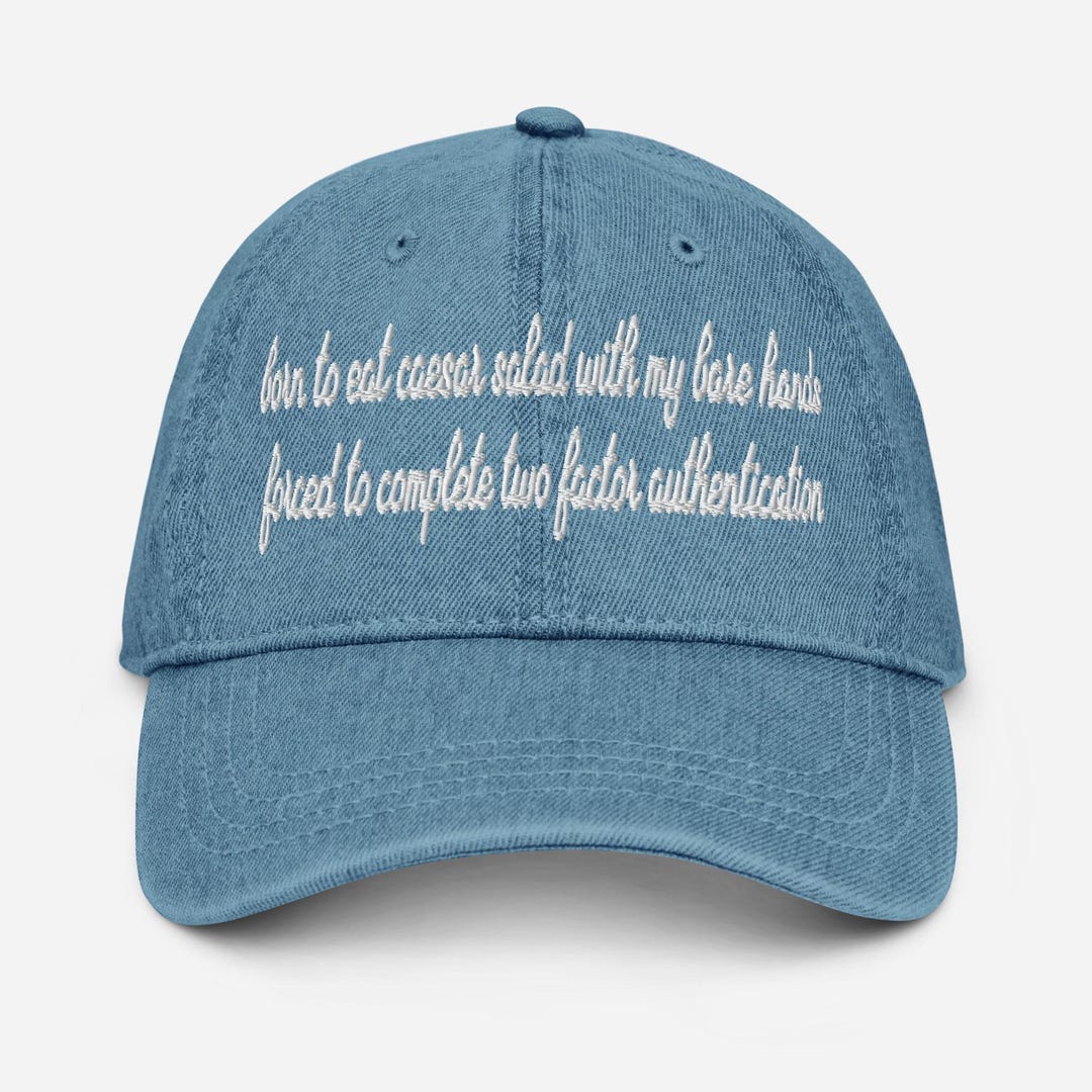 Unhinged Hats, Funny Meme Hat, Funny Embroidered Hat, Funny Denim Hat ...