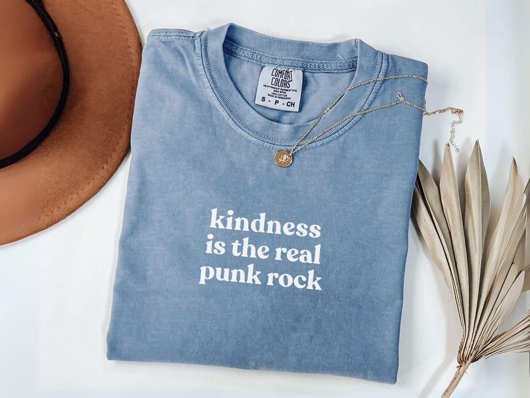 Kindness is the Real Punk Rock Shirt, Comfort Color Kindness Shirt ...
