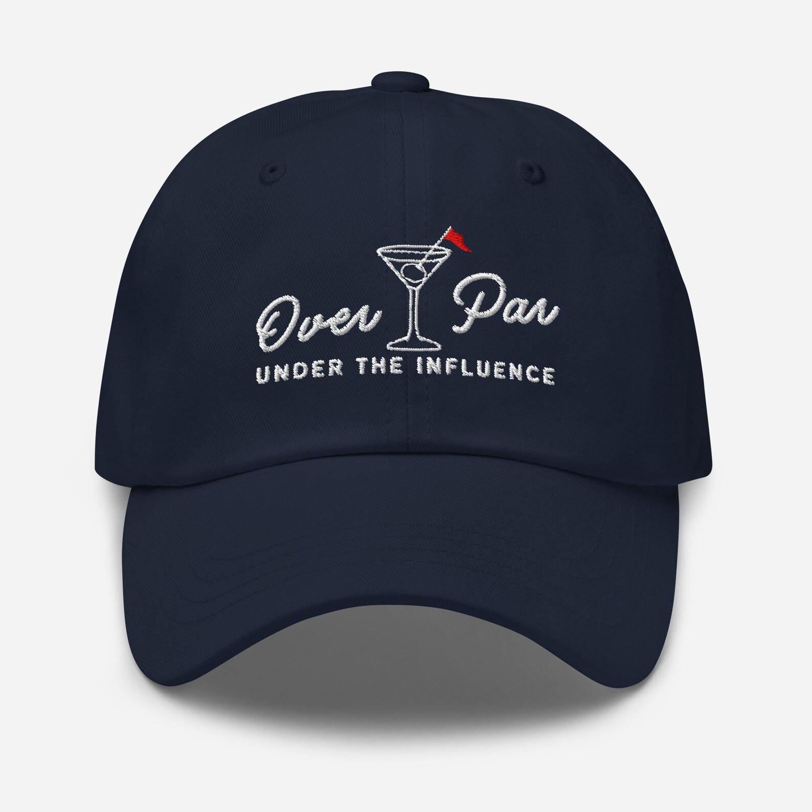 Over Par Under the Influence Hat, Martini Golf Hat, Embroidered Golf ...