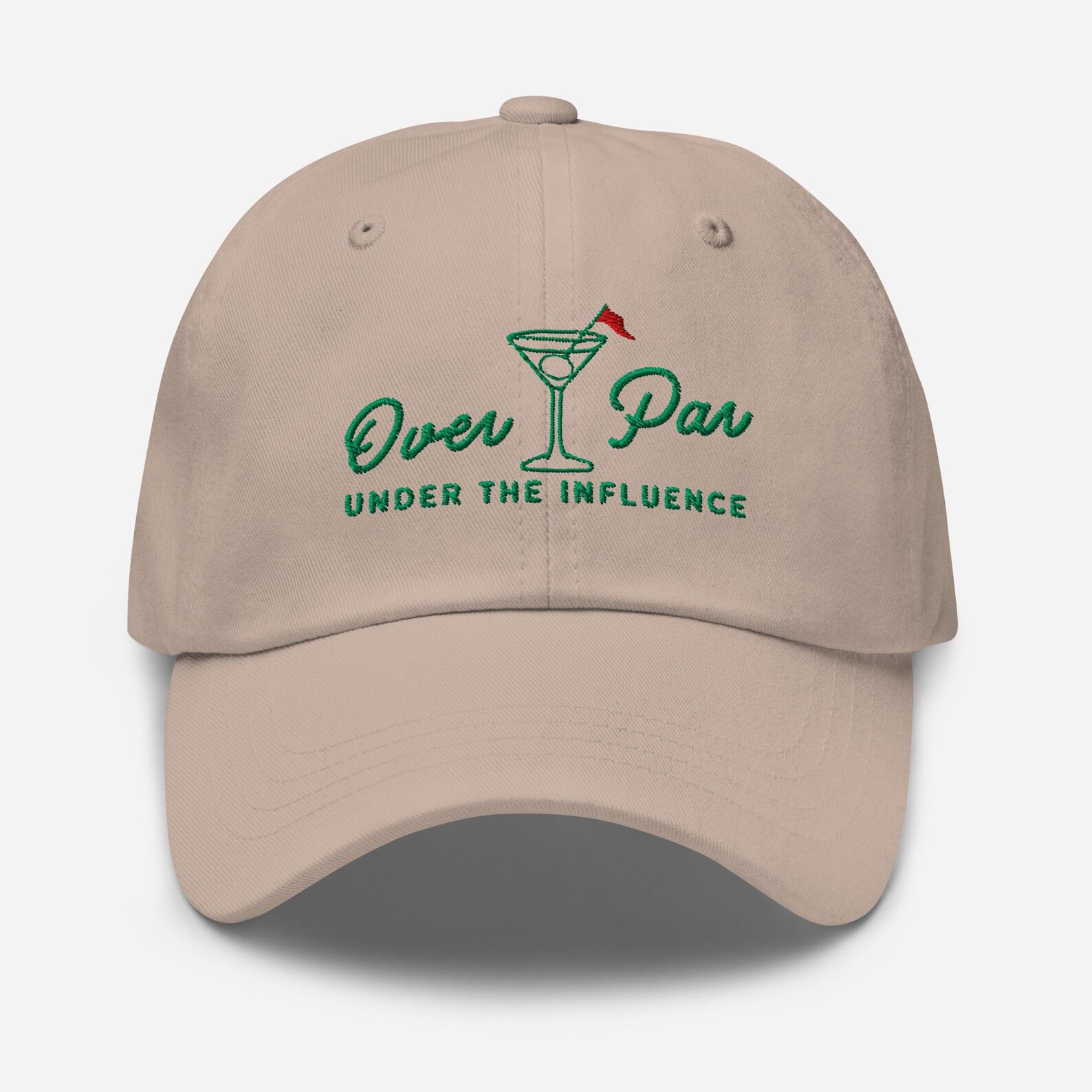 Over Par Under the Influence Hat, Martini Golf Hat, Embroidered Golf ...
