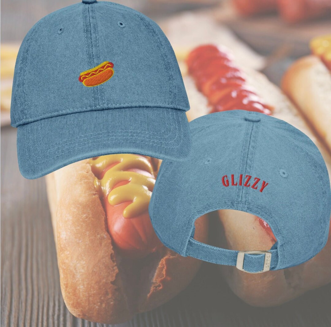 Hot Dog Hat, Glizzy Hat, Embroidered Denim Hat, Glizzy Lover Gift ...