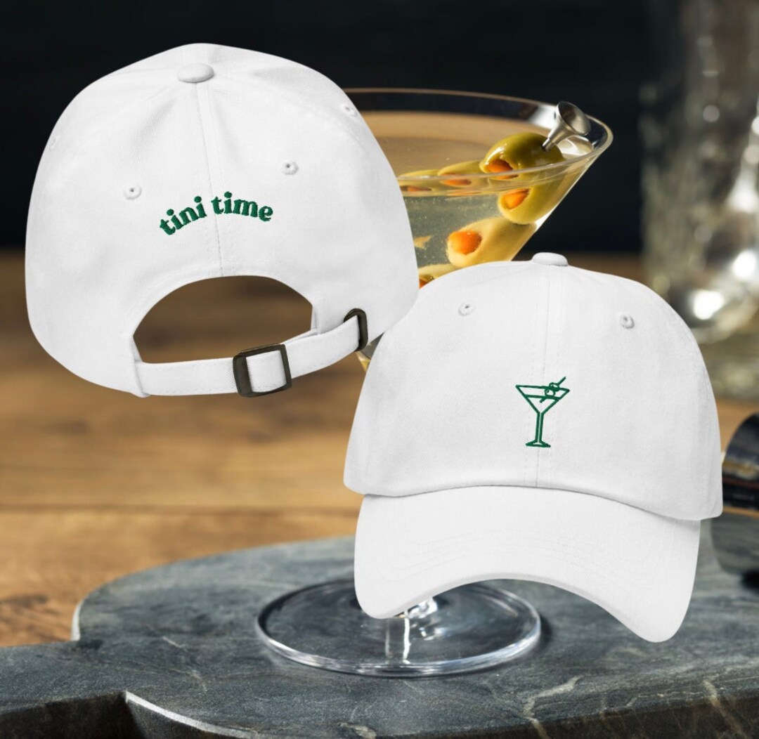 Martini Hat, Embroidered Hat, Dirty Martini, Martini Lover, Gift for ...