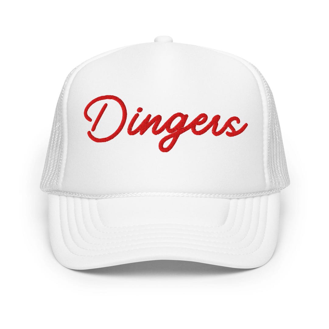 Dingers Hat, Dingers Trucker Hat, Embroidered Baseball Hat, Embroidered ...