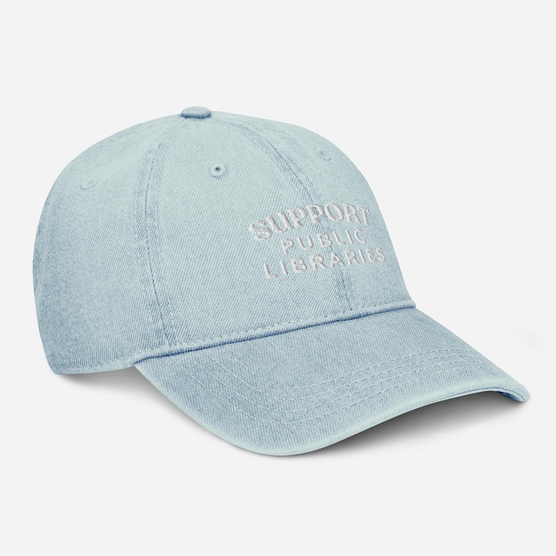 Support Public Libraries Hat, Denim Reading Hat, Support Your Local ...