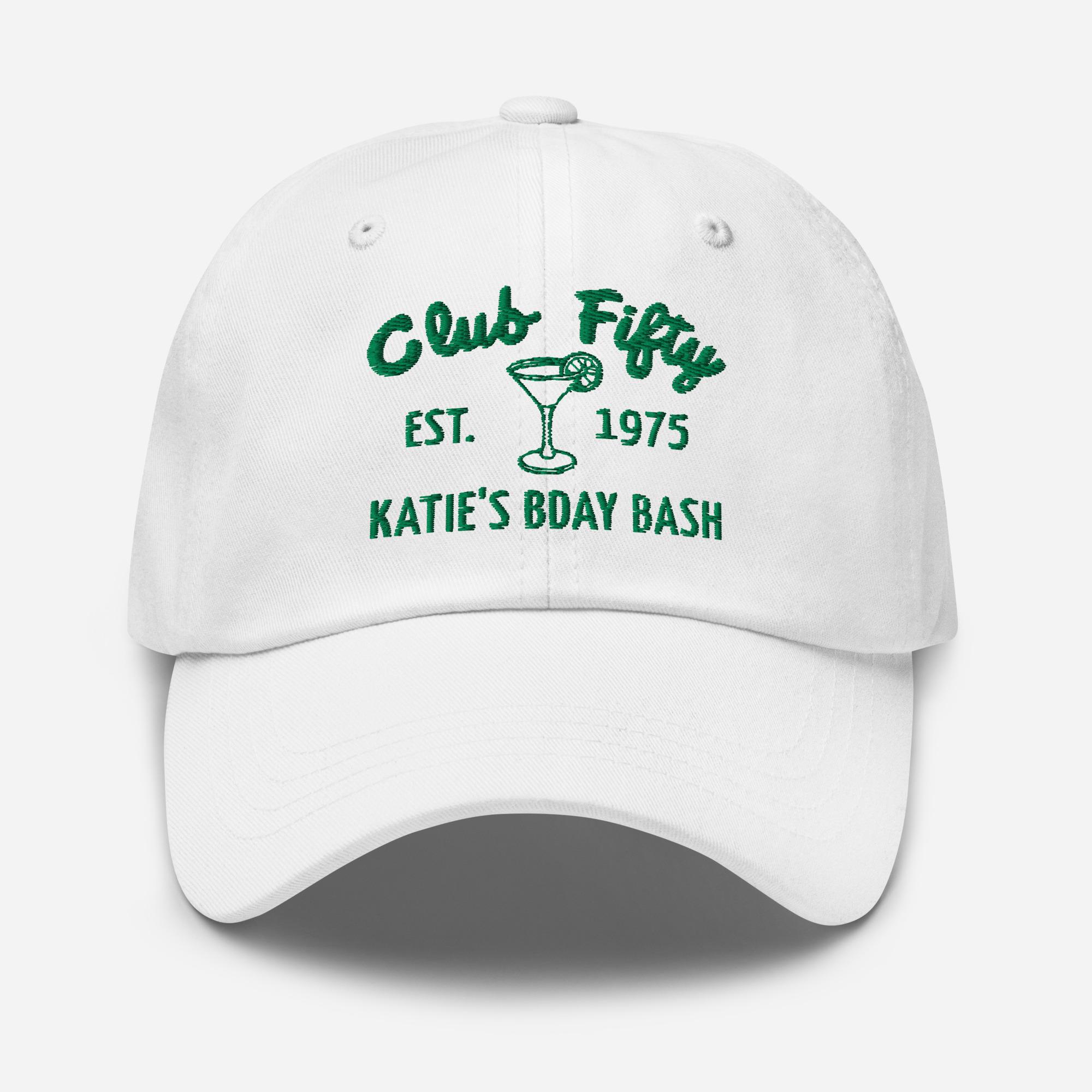 Club Fifty Hat, Custom Embroidered Hat, 50th Birthday Hats ...