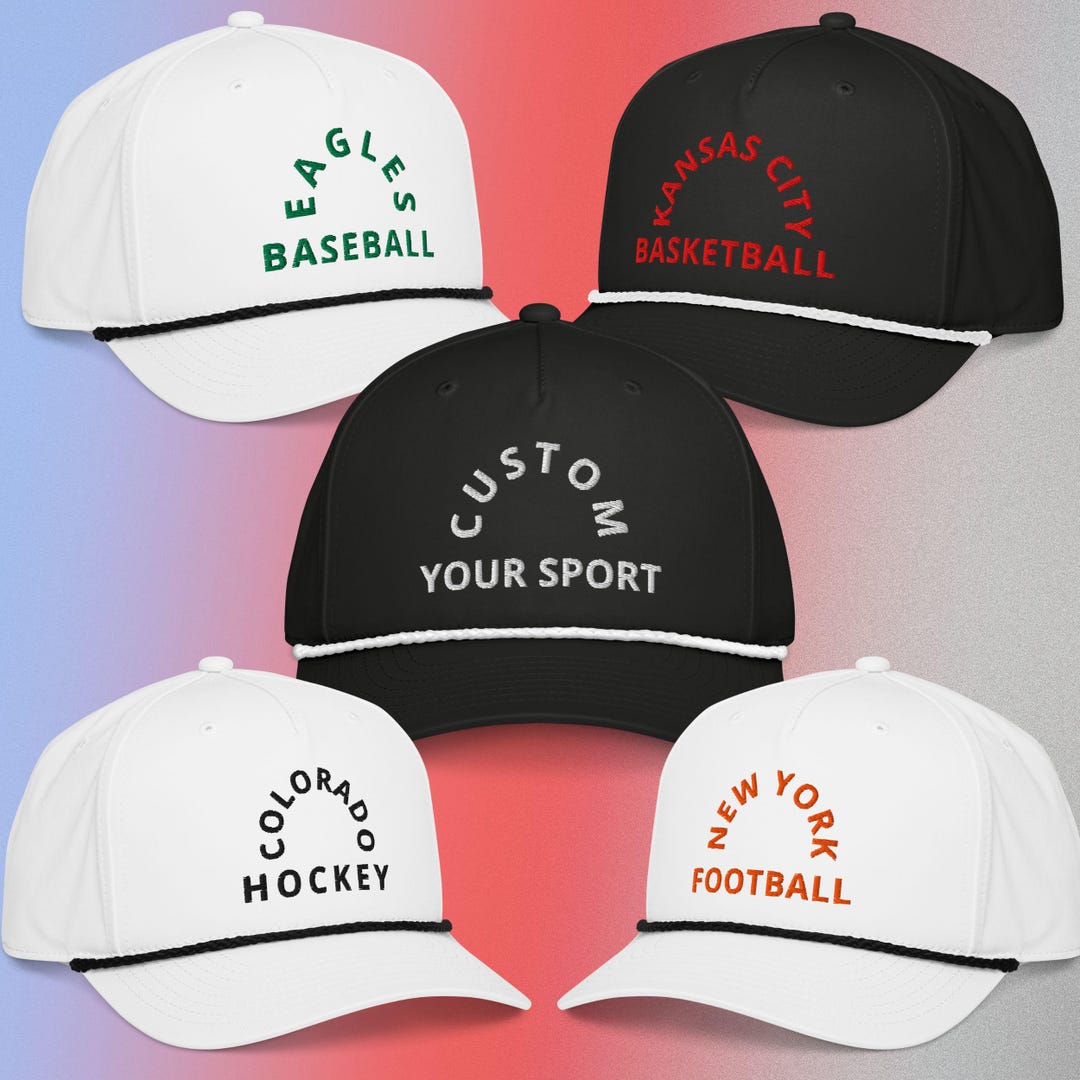 Custom Team Hat Embroidered, Custom Mascot Hat, Personalized Sports ...