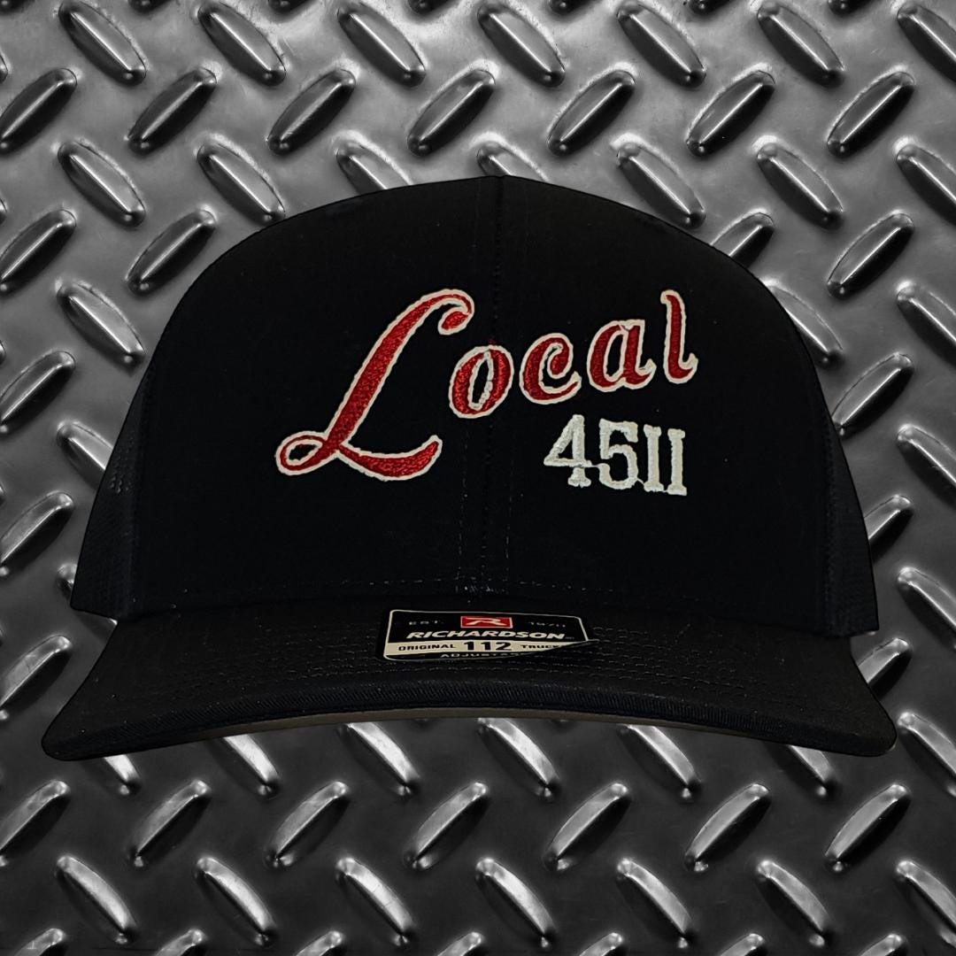 Custom "local" Hat. Union, Fire, Police, United Auto Workers ...