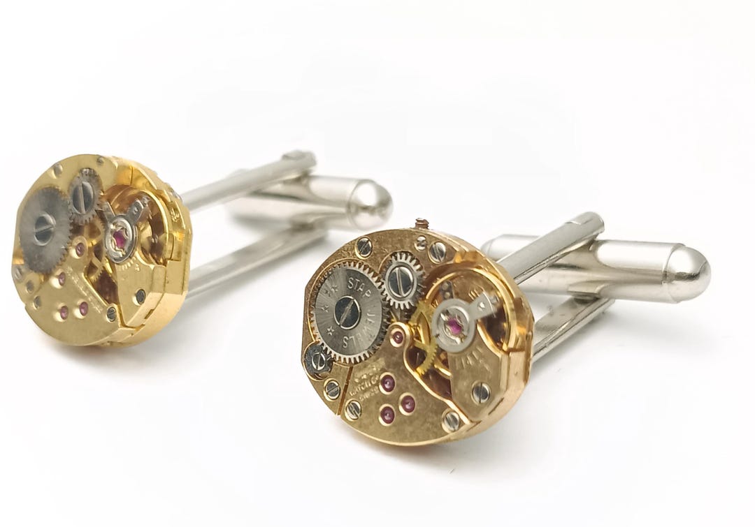 Steampunk Watch Movement Cufflinks for Mens Christmas Gift - Etsy