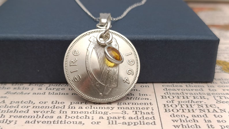 1964 Irish Shilling Coin Necklace for a 60th Birthday, 1964 Irish ...
