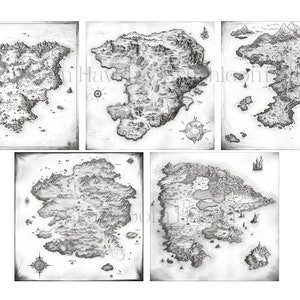 Fantasy Maps 1 - Digital Brushes Set for Procreate and Photoshop - Etsy