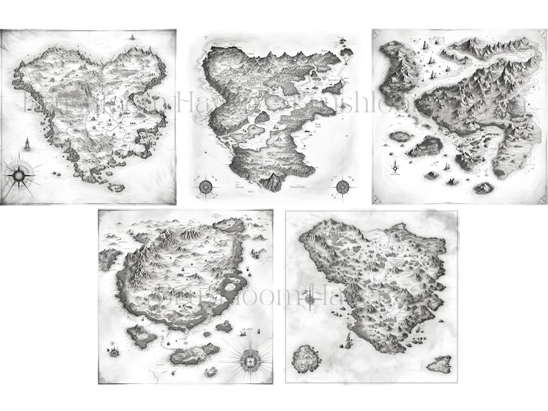Fantasy Maps 1 - Digital Brushes Set for Procreate and Photoshop - Etsy