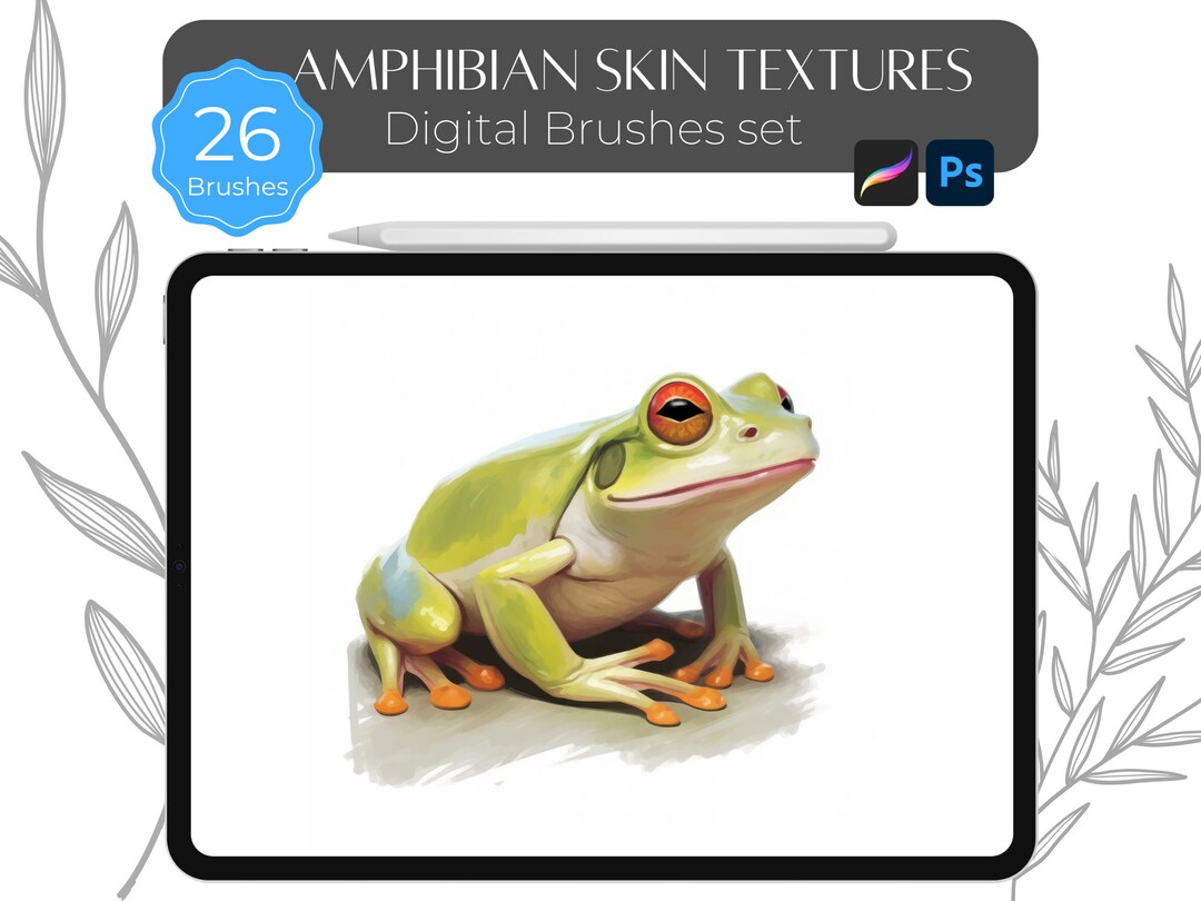 Amphibian Skin Textures - Digital Brushes Set for Procreate and ...